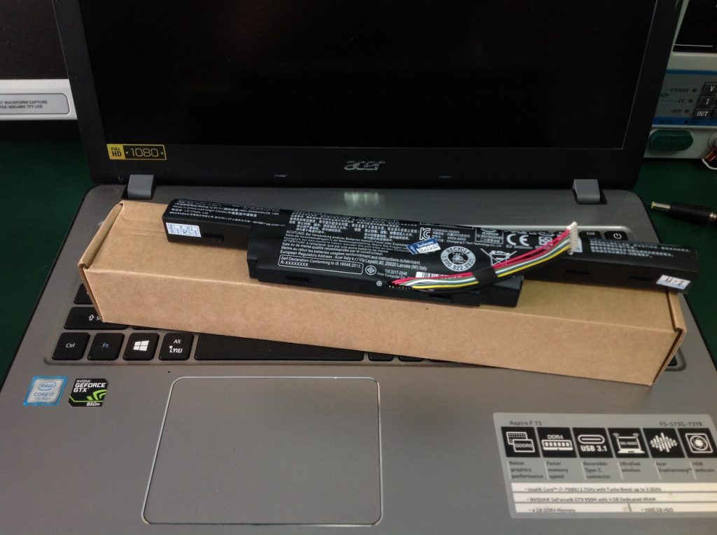 ACER F5-573G เปลี่ยนแบต - ศูนย์ซ่อมโน๊ตบุ๊คหล่มสัก